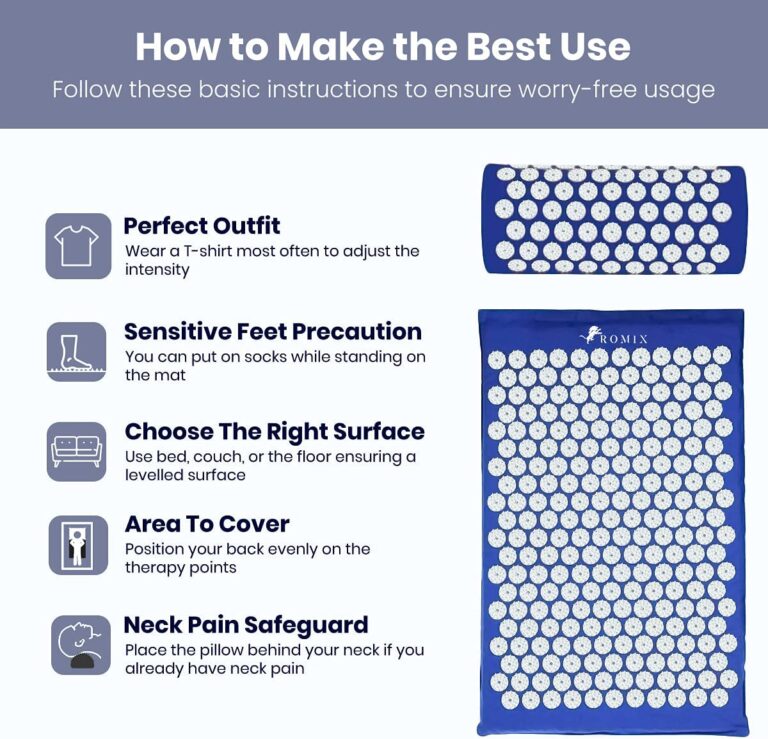 Acupressure Mat and Pillow Set | Back & Neck Relief – ROMIX